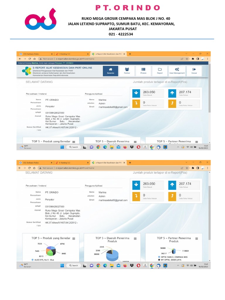 Daftar Ereport Alkes | PDF
