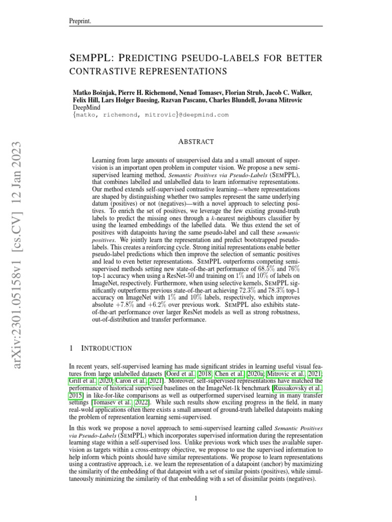 Semppl: Predicting Pseudo - Labels For Better Contrastive ...