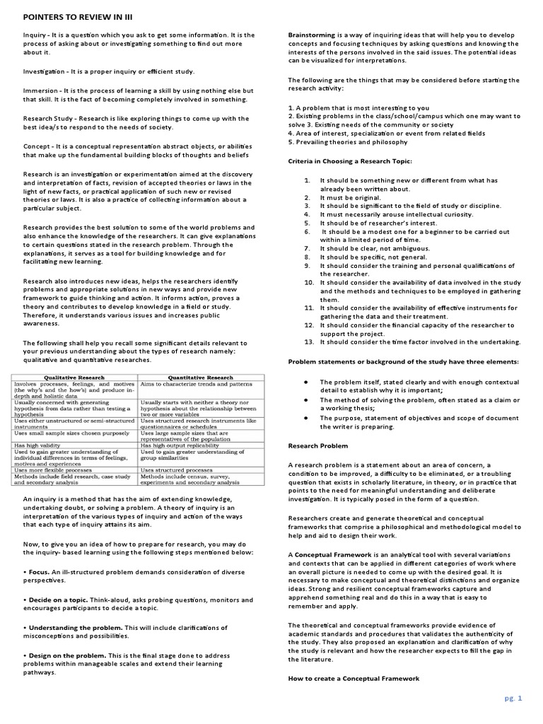 III 3rd Grading Pointers To Review | PDF | Citation | Theory