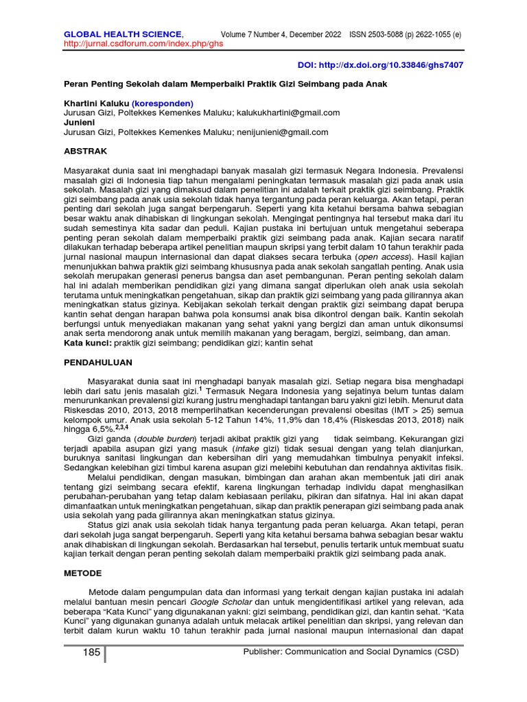 GHS JUli-Des Peran Sekolah | PDF