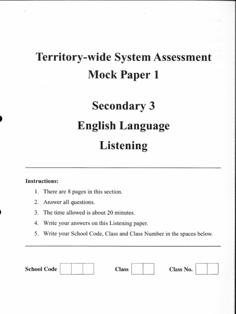 TSA - S3 Mock Paper 1 | PDF