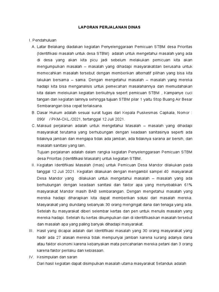 LAPORAN IDENTIFIKASI MASALAH | PDF