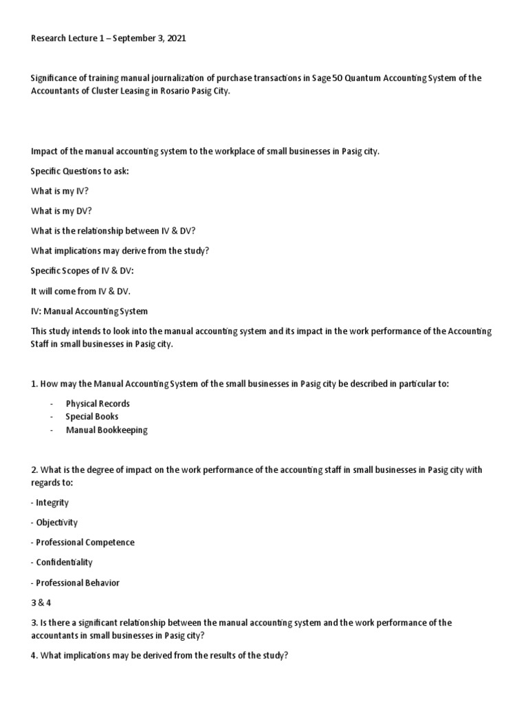 Research Lecture 1 | PDF | Statistics | Sampling (Statistics)