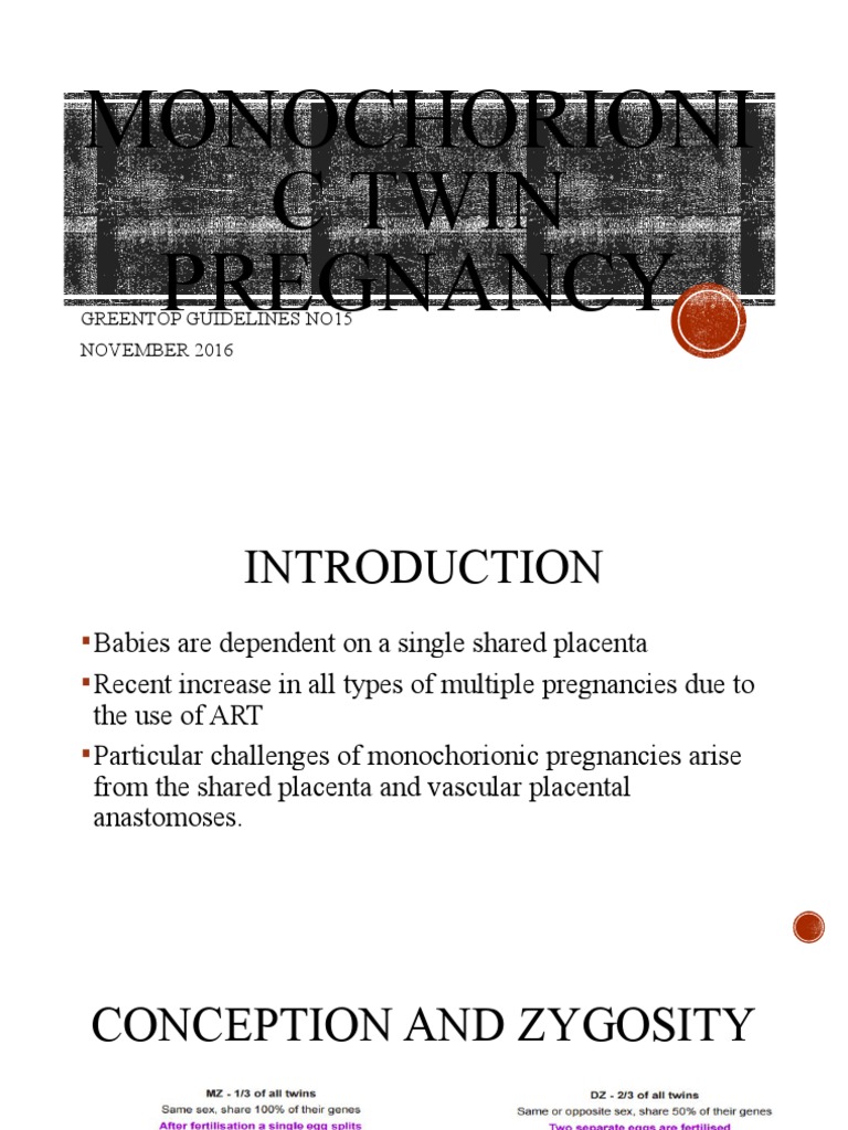 Monochorionic Twin Pregnancy | PDF | Fetus | Pregnancy