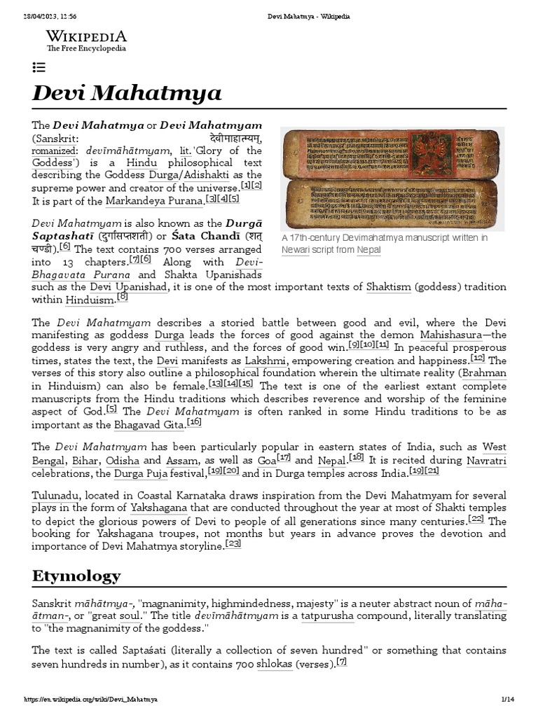 Devi Mahatmya Download Free Pdf Devi Hindu Literature