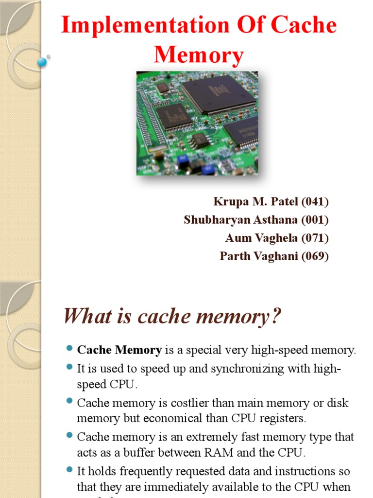 Implementation of Cache Memory | PDF | Cpu Cache | Computer Data Storage