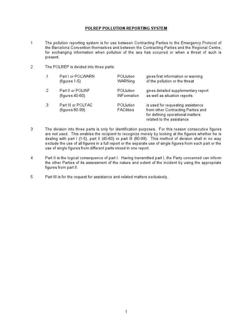 POLREP (EN) Form (Completed) | PDF | Oil Spill | Oil Tanker