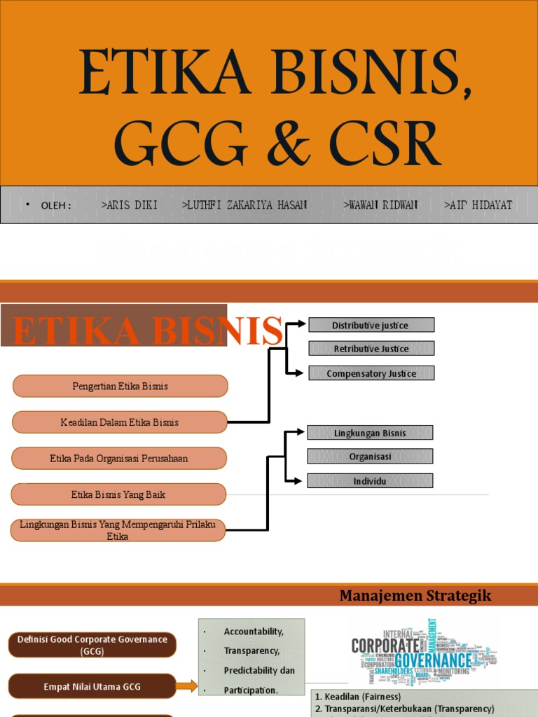 Etika Bisnis, GCG & CSR | PDF
