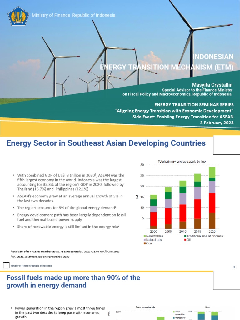 Energy Transition Mechanism in Indonesia-Seminar ETM-ASEAN | PDF ...