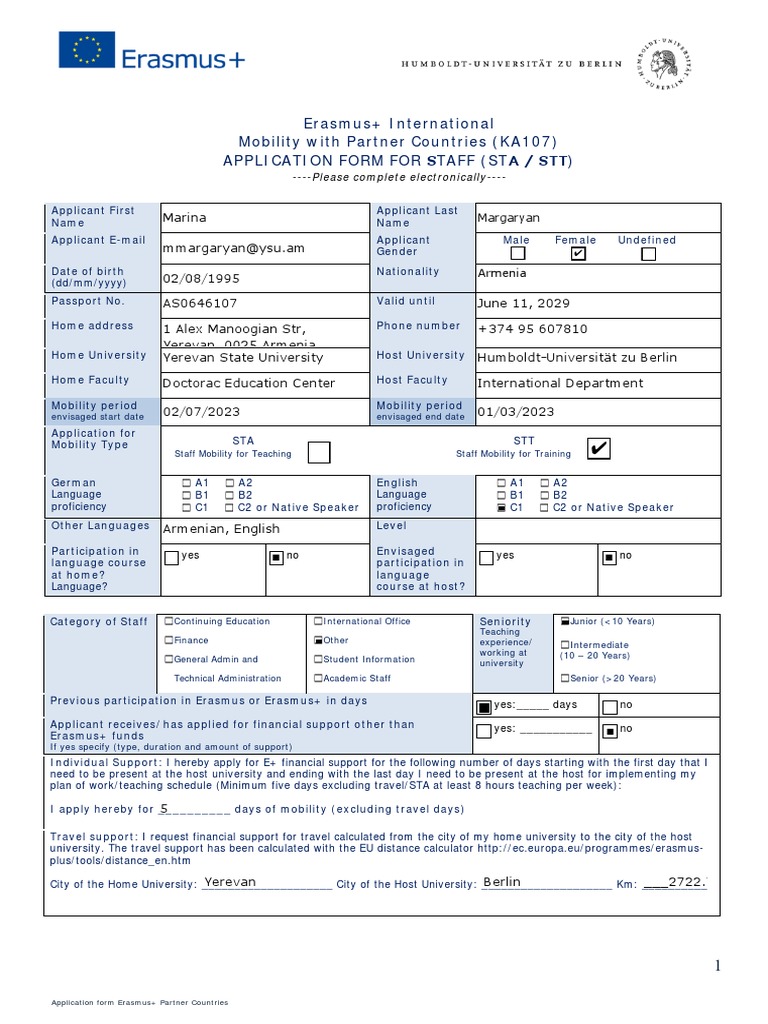 Erasmus+ International Mobility With Partner Countries (KA107 ...