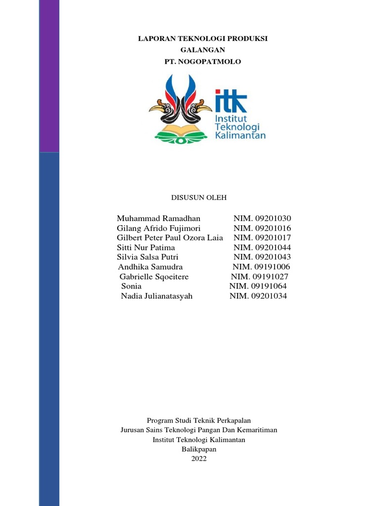 Laporan Layout Galangan - Teknologi Produksi - Kelompok 4 | PDF