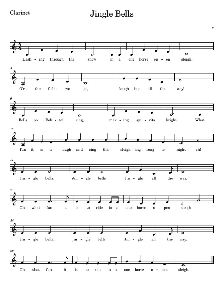 Jingle Bells | PDF | Christmas Songs | Holiday Songs