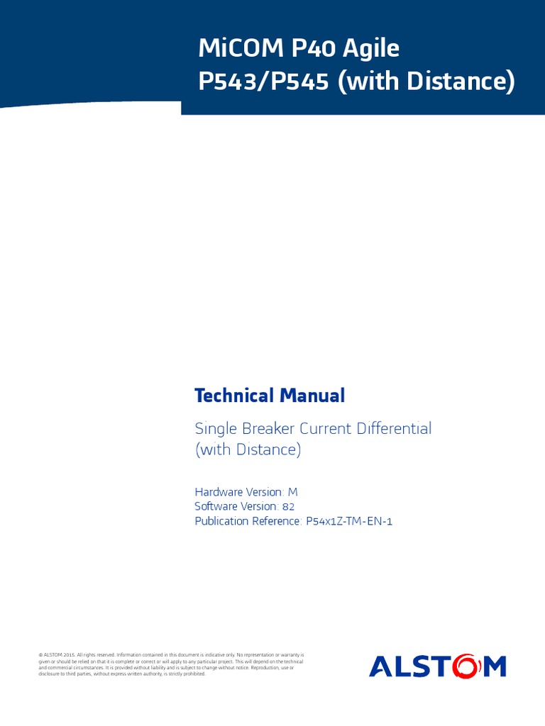 Micom P40 Agile P543/P545 (With Distance) : Technical Manual | PDF | Logic Gate | Electronic ...