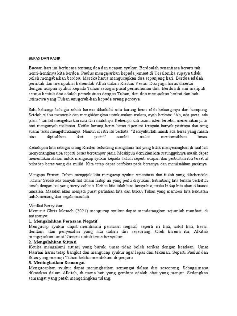Mengatasi Sakit Hati dengan Syukur | PDF