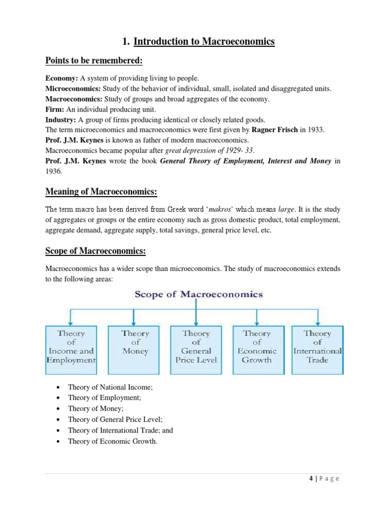 Unit-2 Introduction To Macro Economics | PDF | Macroeconomics | Monetarism