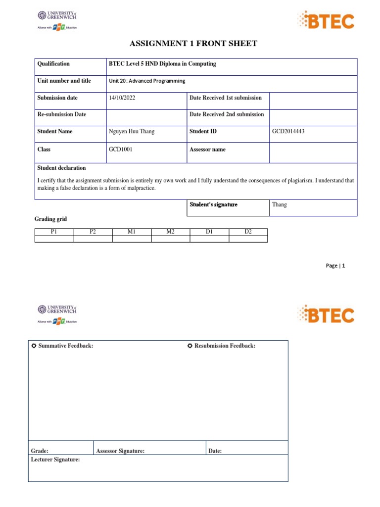 Asm1 - 1651 | Download Free PDF | Class (Computer Programming) | Inheritance (Object Oriented ...