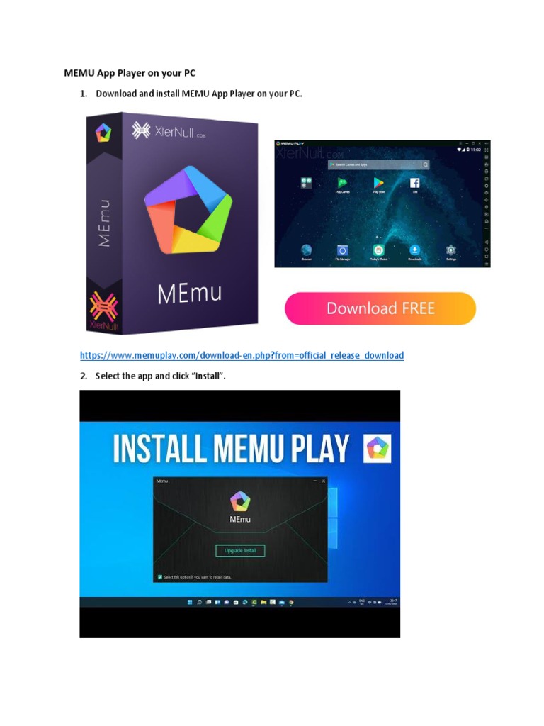 MEMU App Player On Your PC | PDF