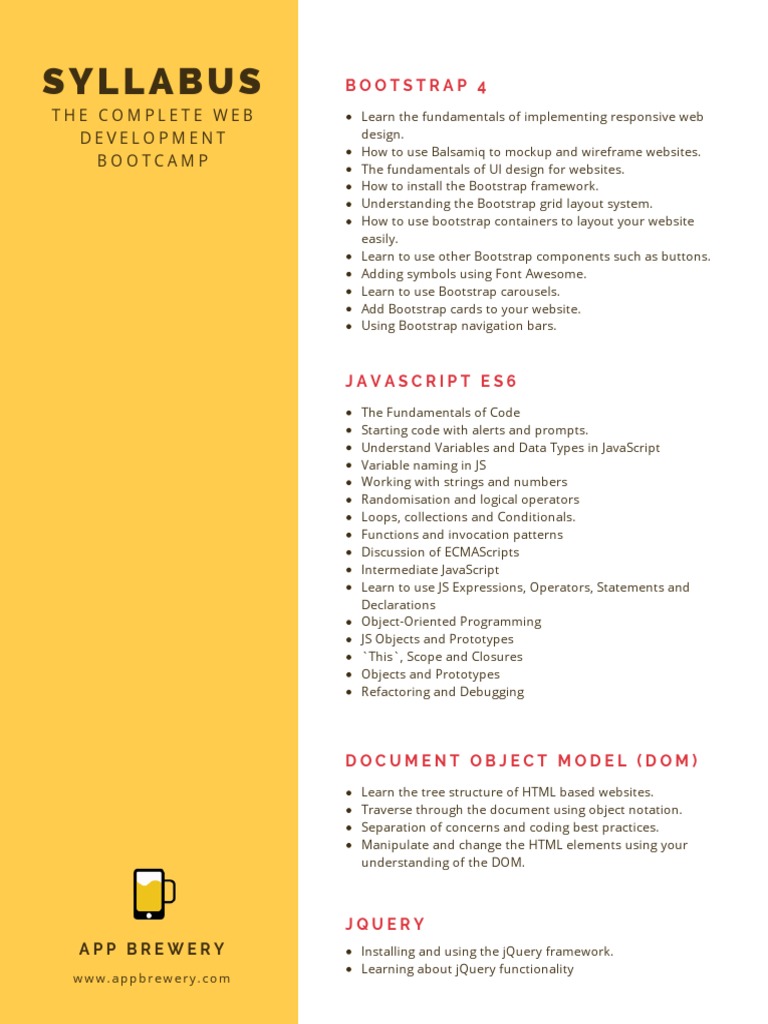 Web Dev Syllabus Pdf 