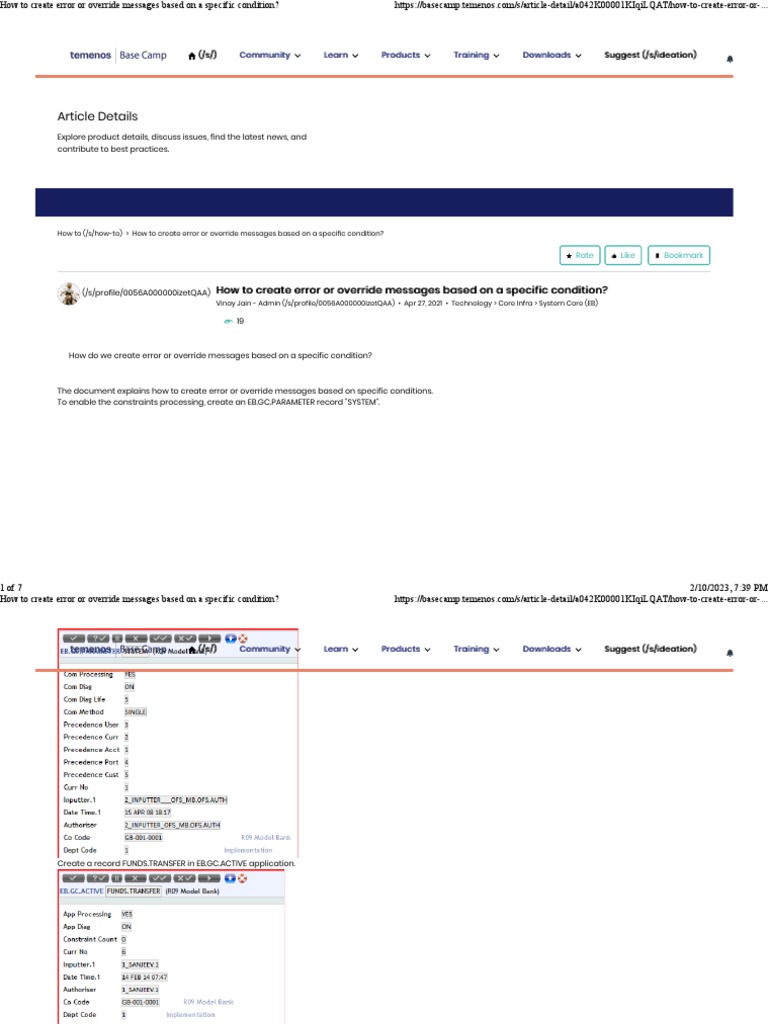 How To Create Error or Override Messages Based On A Specific Condition | PDF | Computing ...
