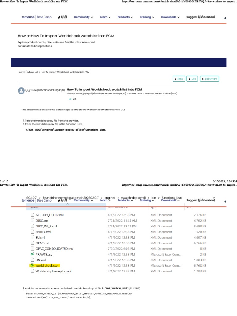 How To:how To Import Worldcheck Watchlist Into FCM | PDF | Information Retrieval | Data Management
