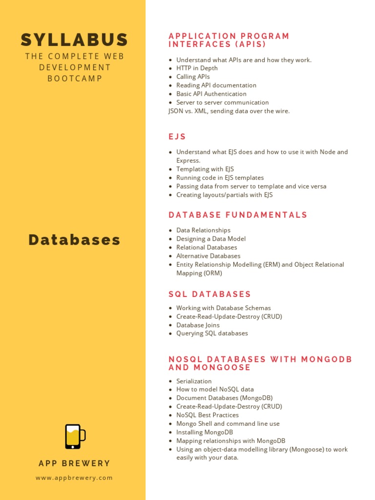 Web Dev Syllabus | PDF Web Dev Syllabus | PDF