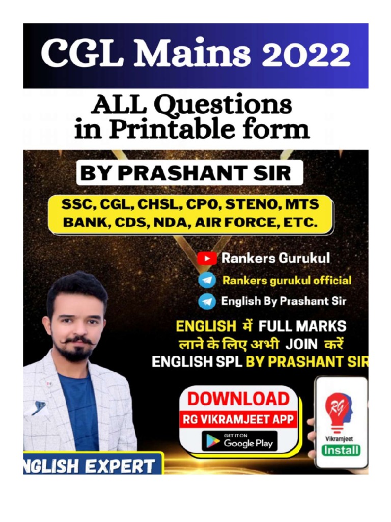 SSC CGL Mains 2023 (4 Mock Test) | PDF | The United States | Oxide