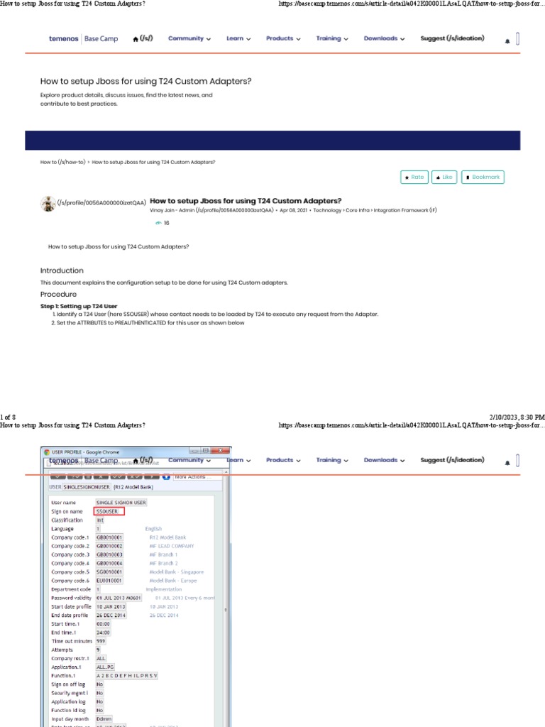 Setup and Configuration of JBoss for Using T24 Custom Adapters | PDF ... Setup and Configuration of JBoss for Using T24 Custom Adapters | PDF ...