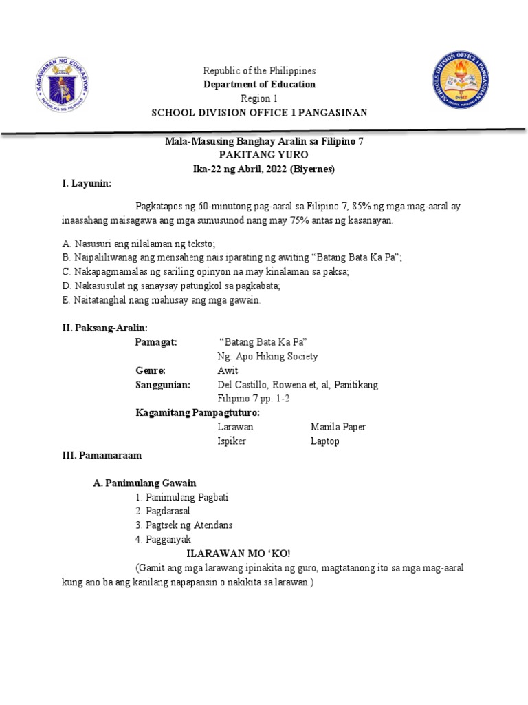 Filipino JHS LP | PDF