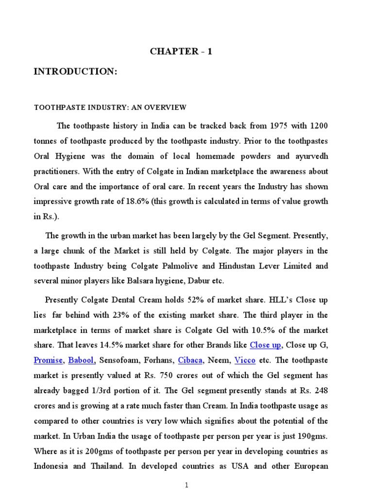 Project On Toothpaste | PDF | Data Analysis | Data
