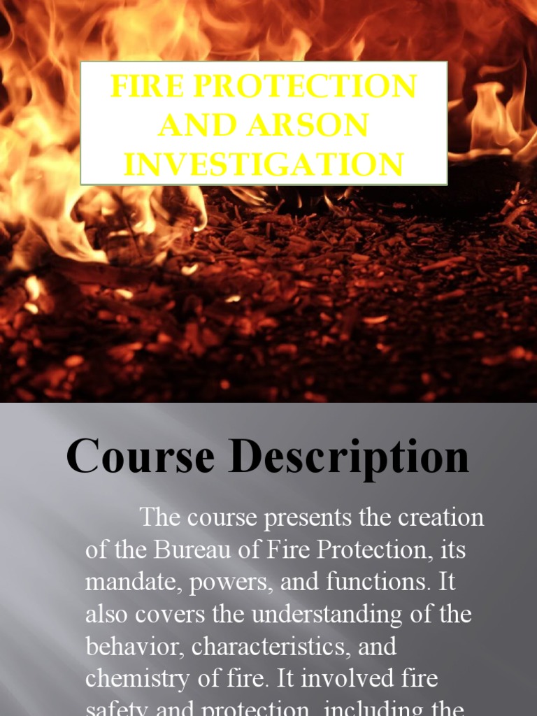 Fire Protection and Arson Investigation | PDF | Fires | Drill