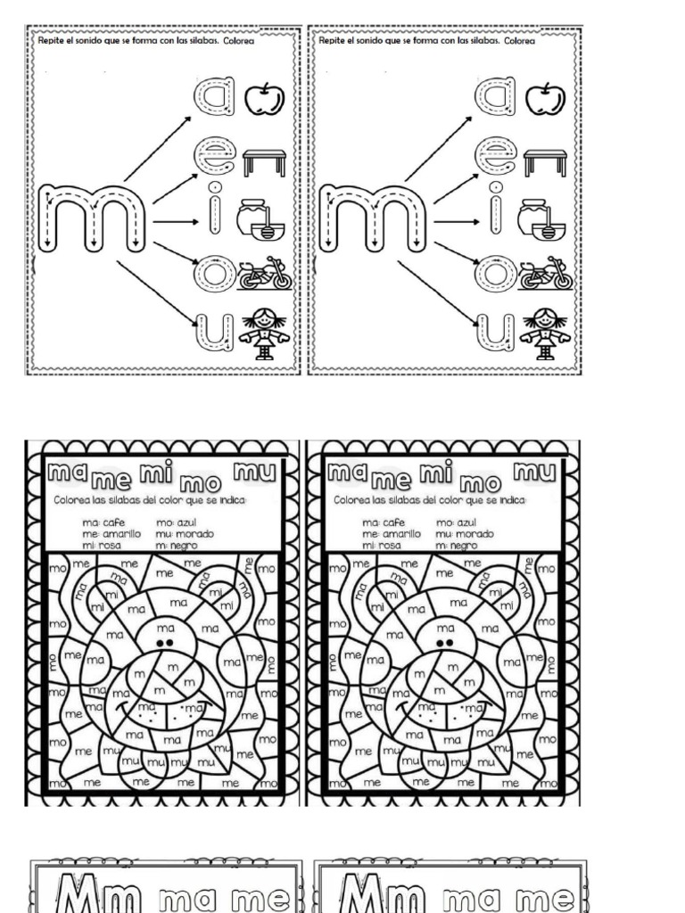 Actividades Ma Me Mi Mo Mu | PDF