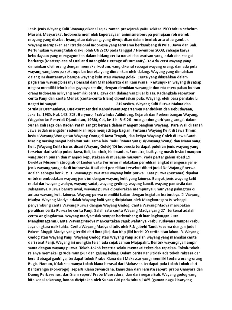 jenis wayang | PDF