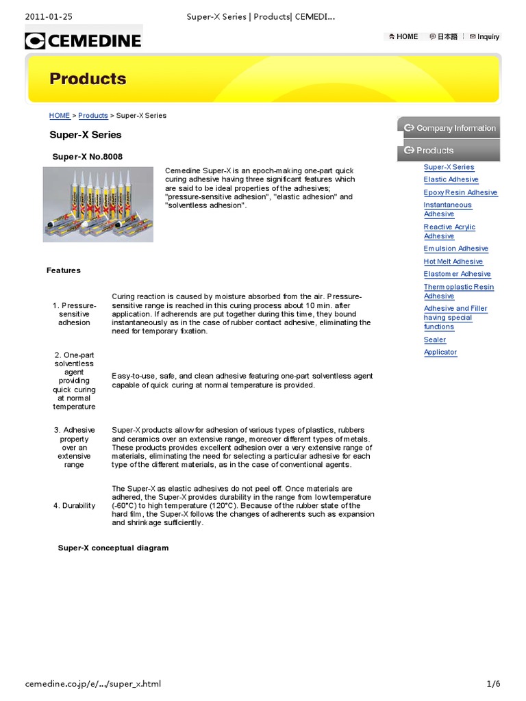 Super-X No.8008 | PDF | Adhesive | Polymers