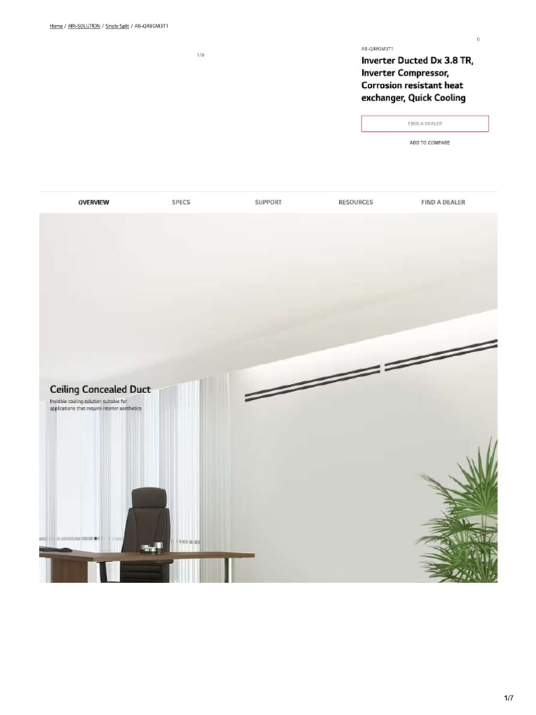 Tech. Data Sheet LG AC Unit | PDF