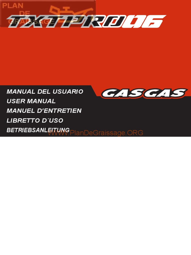 Gasgas TXT Pro 1252002502803002006 M | PDF | Manufactured Goods ...