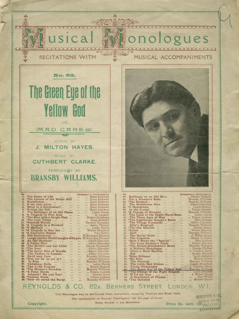 The Green Eye of The Yellow God | PDF