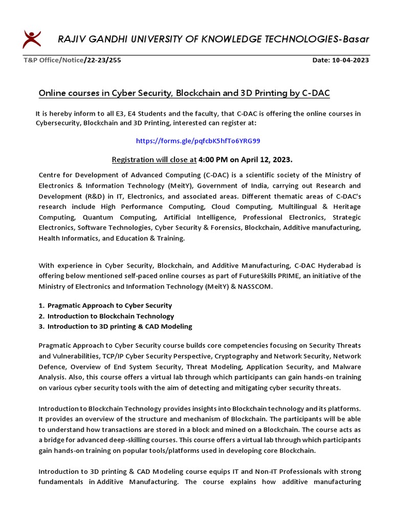 255 C DAC Onine - Courses | Download Free PDF | Computer Security ...