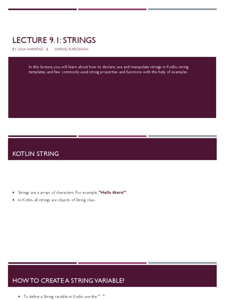 Lecture 91 Strings Pdf Parameter Computer Programming String Computer Science 2056