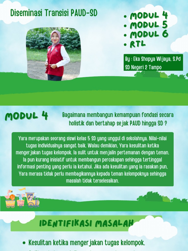 Diseminasi Transisi PAUD-SD: Modul 4 Modul 4 Modul 5 Modul 5 Modul 6 Modul 6 RTL RTL | PDF