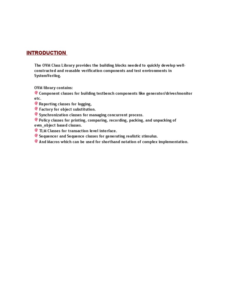 OVM | PDF | Method (Computer Programming) | Class (Computer Programming)