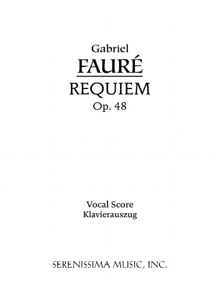 Fauré, Gabriel - 'Requiem' (C.) | PDF | Art