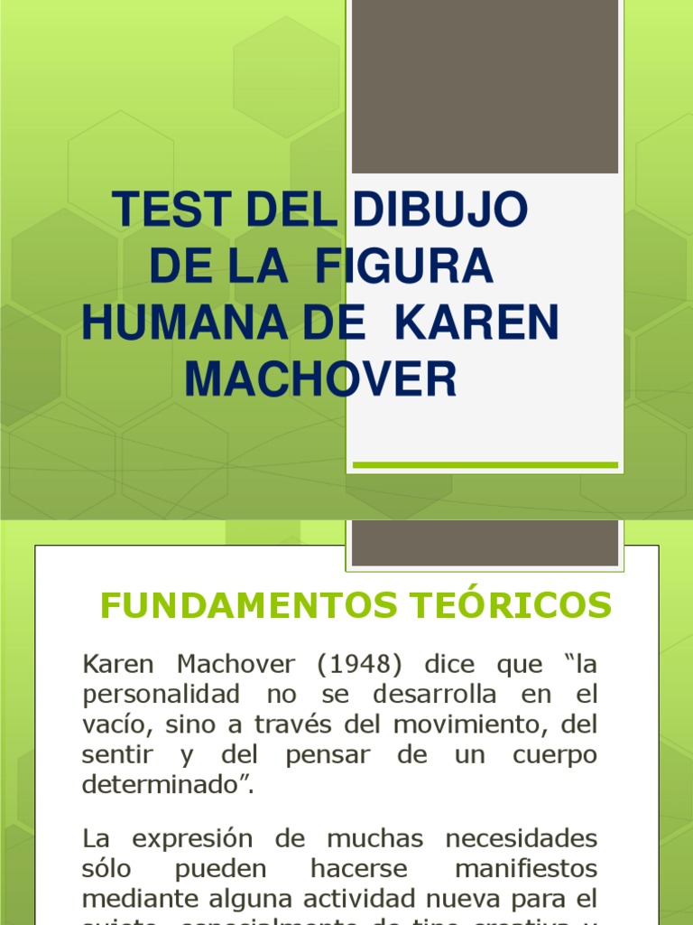 Test Del Dibujo de La Figura Humana de Karen Machover | PDF ...