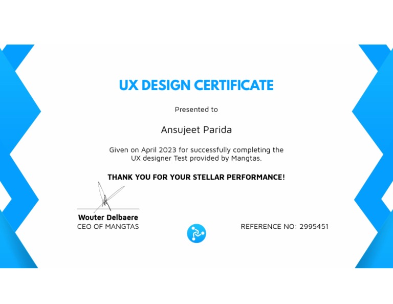 UX Certificate | PDF
