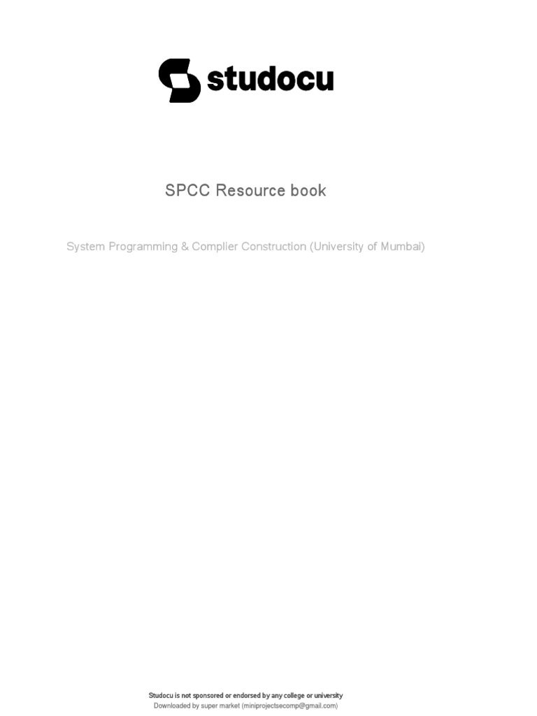 SPCC Resource Book SPCC Resource Book | PDF | Parsing | Compiler
