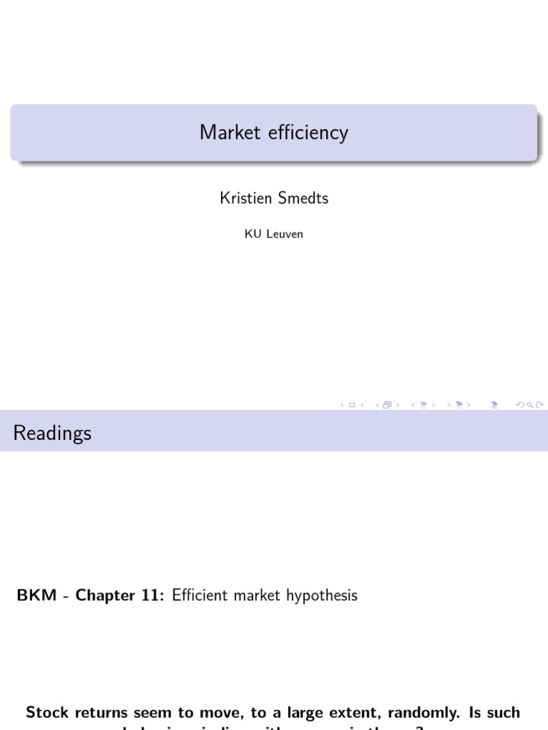 Chapter 6 Market Efficiency | PDF
