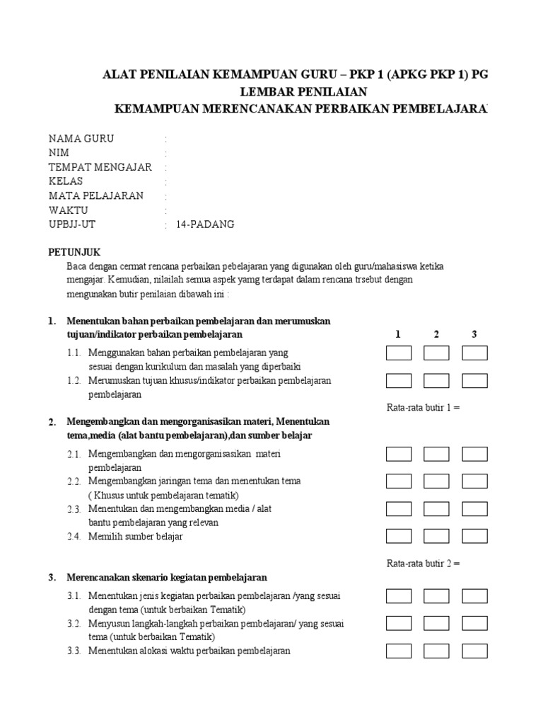Format Apkg PKP 1 Dan 2 | PDF