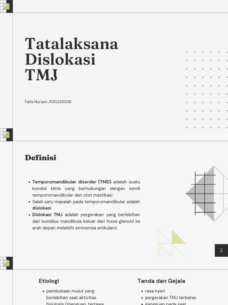 BM - Diskusi Tatalaksana Dislokasi TMJ | PDF