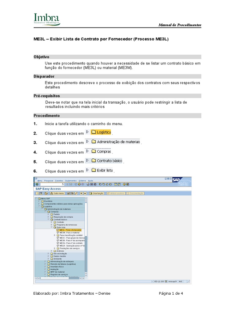ME3L - Exbir Lista de Contrato Por Fornecedor | PDF