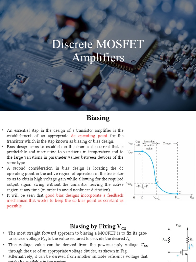 Discrete MOSFET Amplifiers | Download Free PDF | Amplifier | Field Effect Transistor