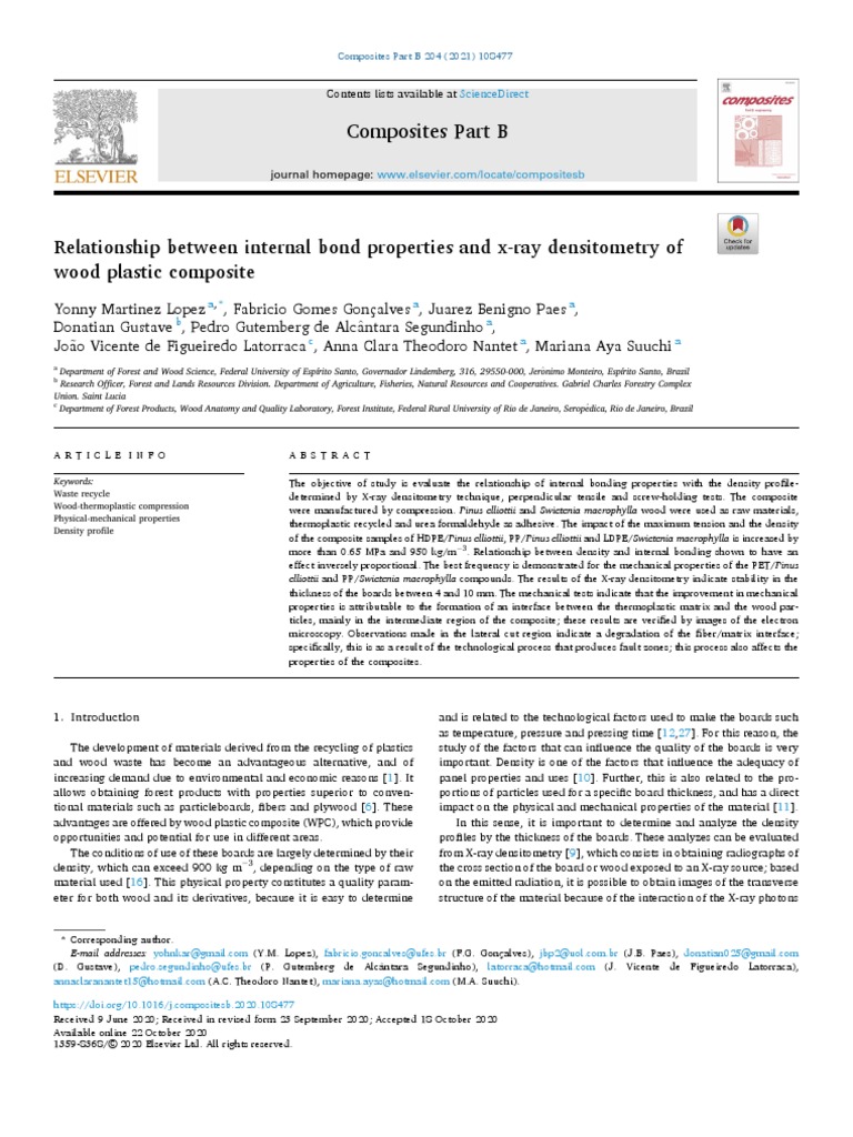 Composites Part B: Sciencedirect | PDF | Composite Material | Wood